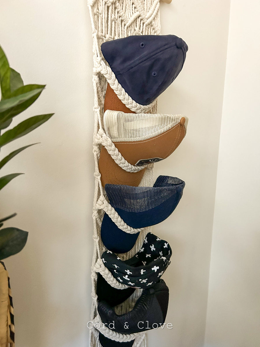 NEW! MEADOW Macrame Cap Hanger – Cord & Clove