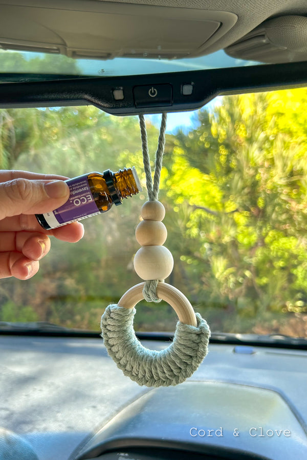 Macrame Car Charm / Oil Diffuser – Cord & Clove