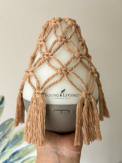 Macrame Diffuser Cosy for Young Living Diffusers – Cord & Clove